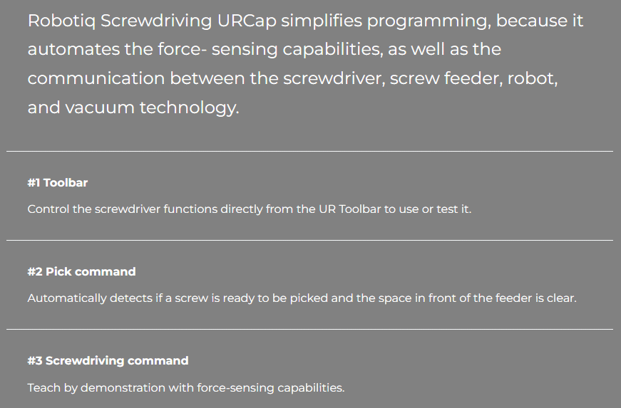 Screwdriving Solution - Industrial Robotics